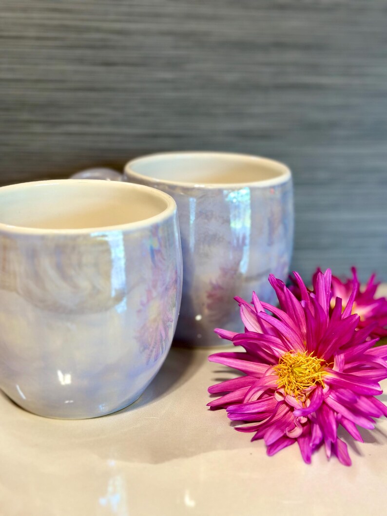 Set of 2 Lavender Pearl Mugs Handmade Ceramic Mugs Handmade Pottery ...