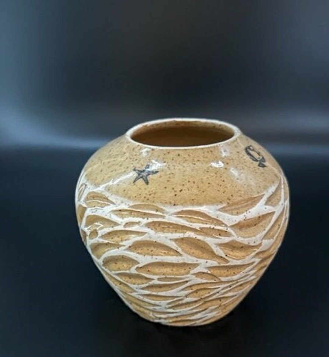 Sandy Beach Stoneware Vase Beach Inspired Vase Handmade Vase Pottery ...