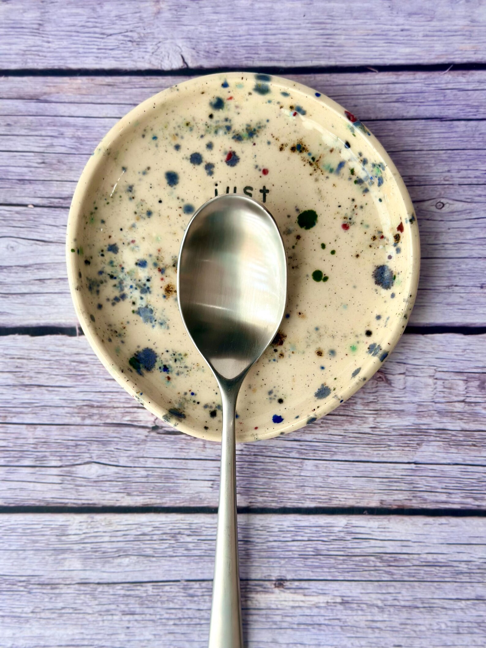 Just Eat It Spoon Rest | Sassy Handmade Pottery | Pottery Spoon Rest ...