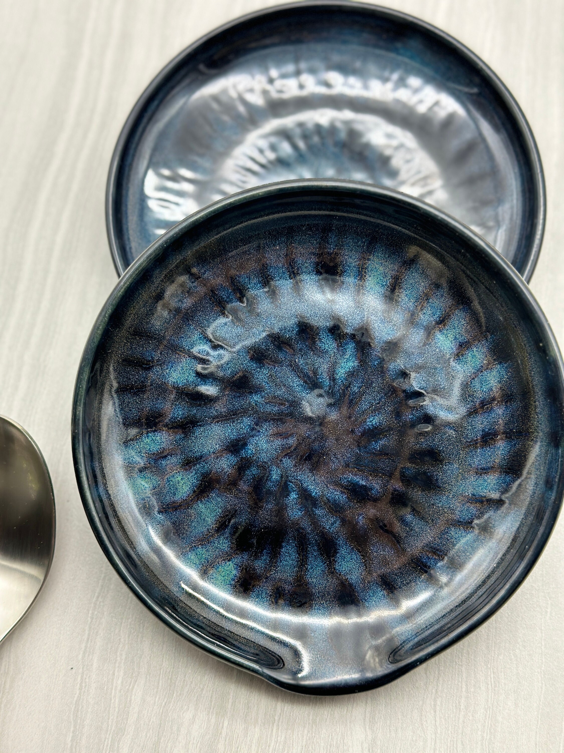 Nautilus Shell Inspired Spoon Rest Speckled Pottery Handmade Pottery ...