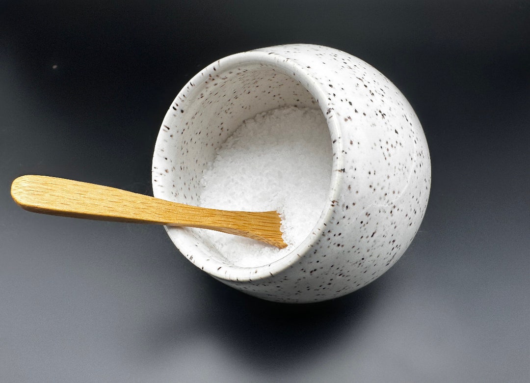 Mini Salt Cellar & Spoon Set Handmade Pottery Handmade Ceramic Kitchen ...