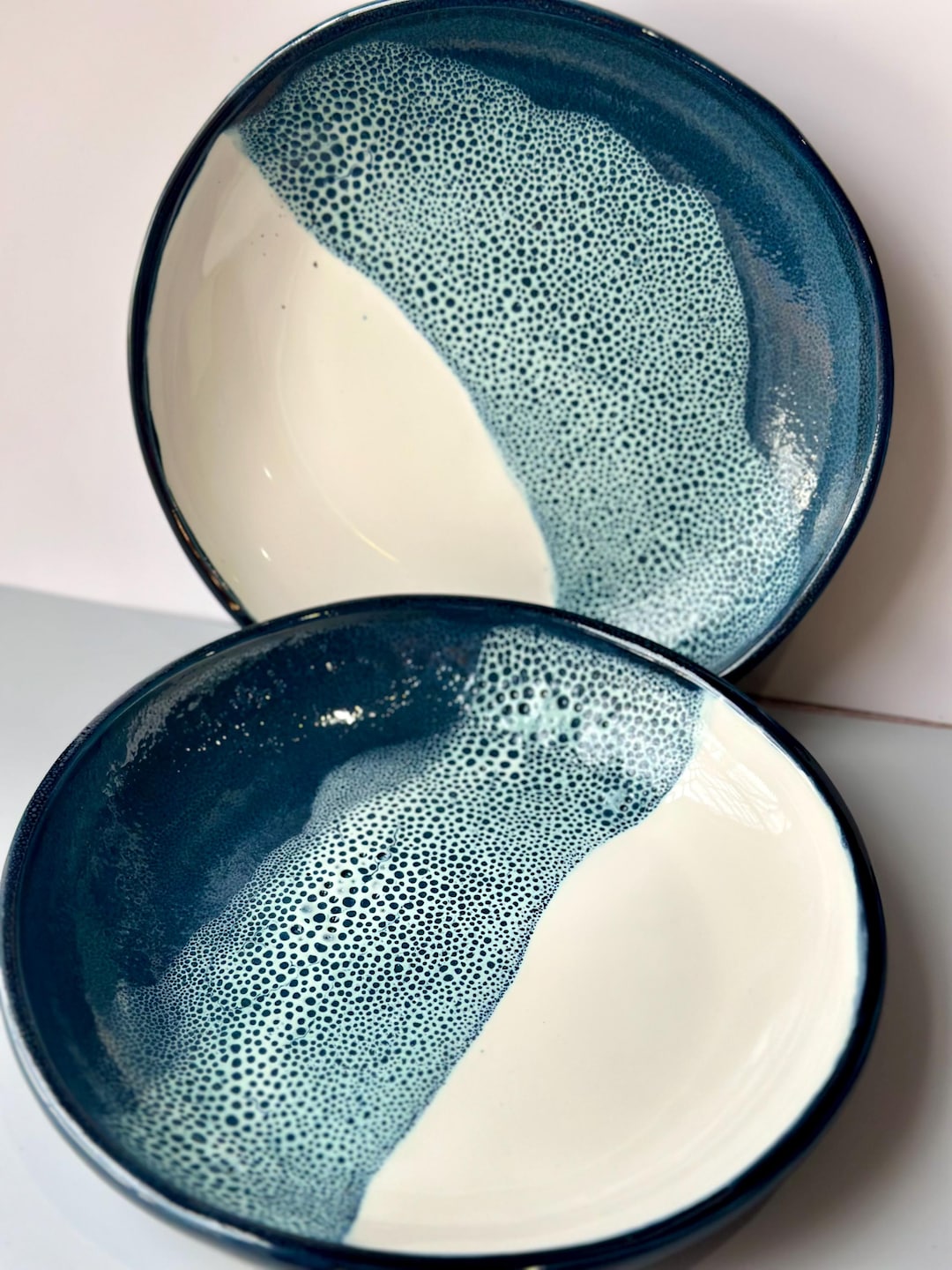 Ocean Inspired Ceramic Plate Set Handmade Pottery Plates Gift Sea Ocean ...