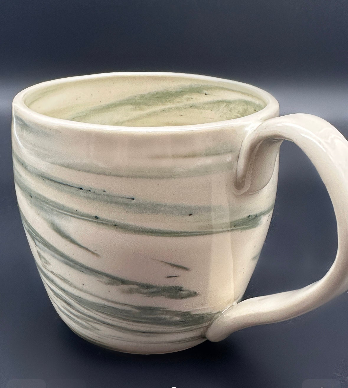 Mint Green Marbled Mug Marbled Stoneware Mug Ceramic Mug Marbled Clay ...