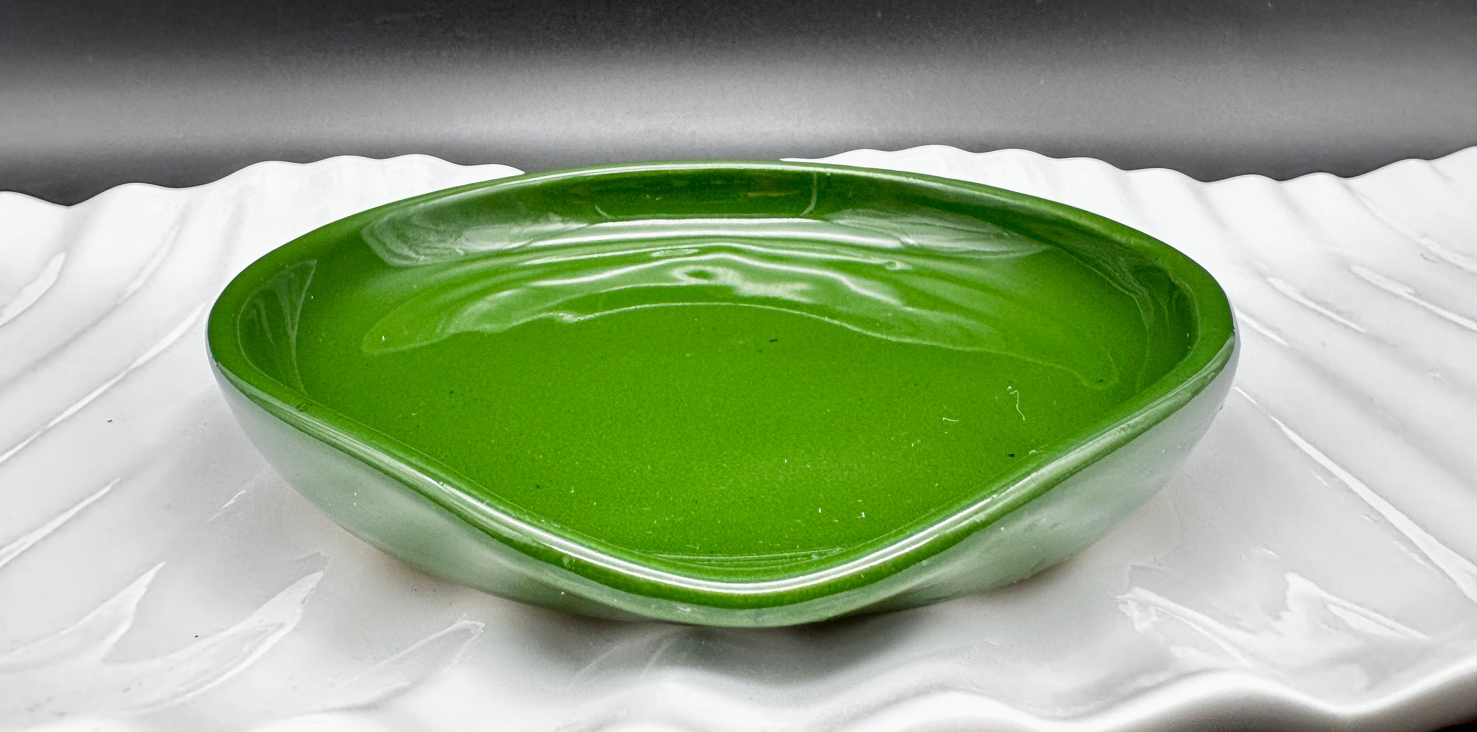 Basil Green Spoon Rest Handmade Pottery Handmade Pottery Pottery Spoon ...