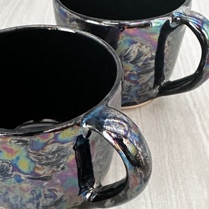 Set of 2 Black Pearl Mugs 8oz. | Handmade Ceramic Mugs | Handmade ...