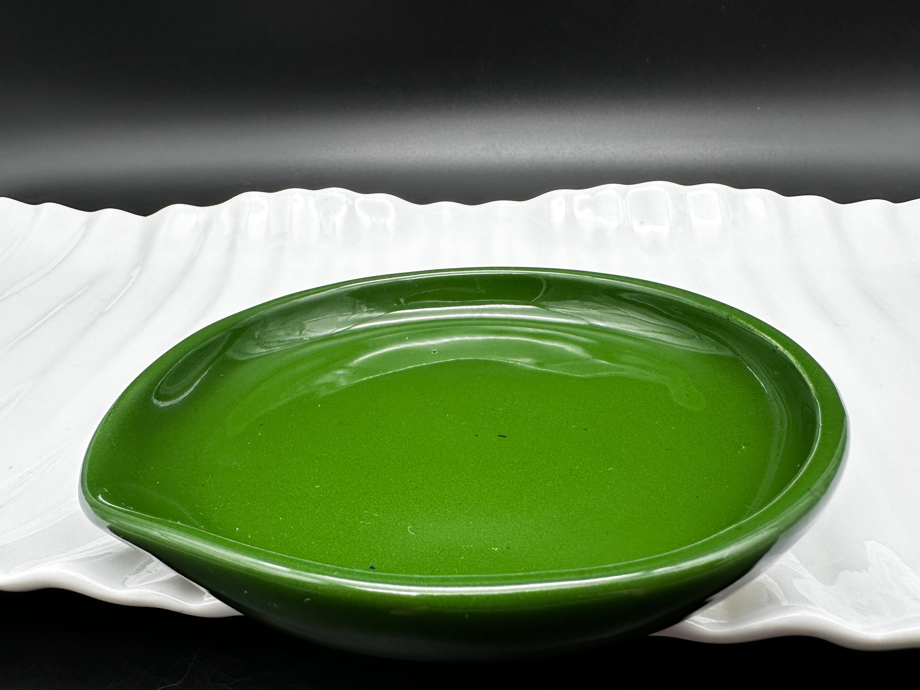 Basil Green Spoon Rest Handmade Pottery Handmade Pottery Pottery Spoon ...