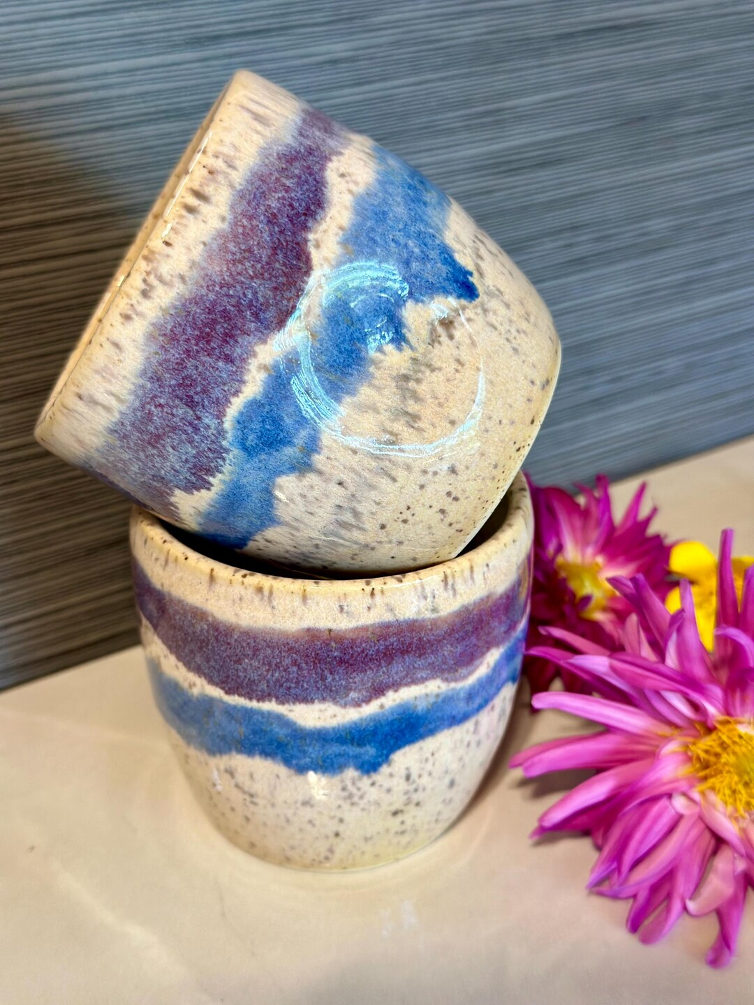 Ceramic Pinch Cup 8oz | Handmade Ceramic Thumb Indention Mug | Handmade ...