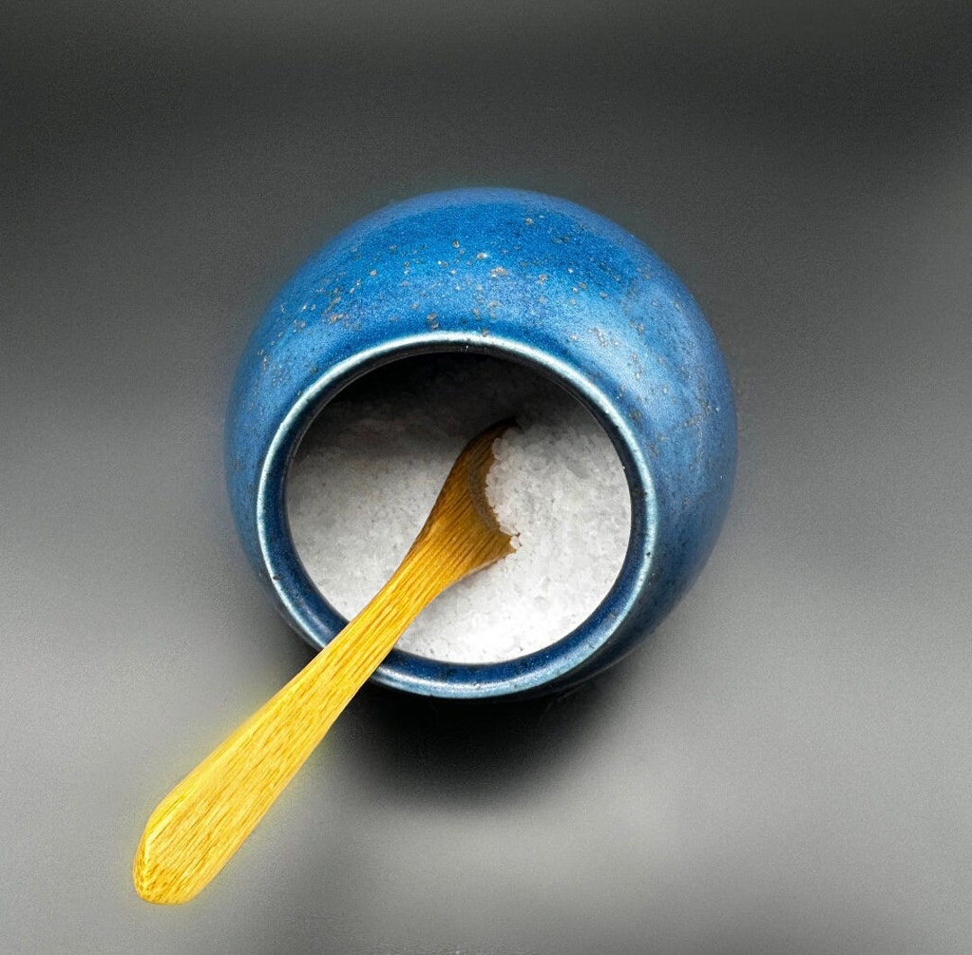 Mini Salt Cellar & Spoon Set Handmade Pottery Handmade Ceramic Kitchen ...