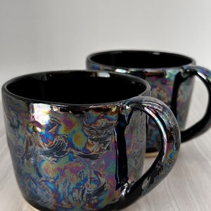 Set of 2 Black Pearl Mugs 8oz. | Handmade Ceramic Mugs | Handmade ...