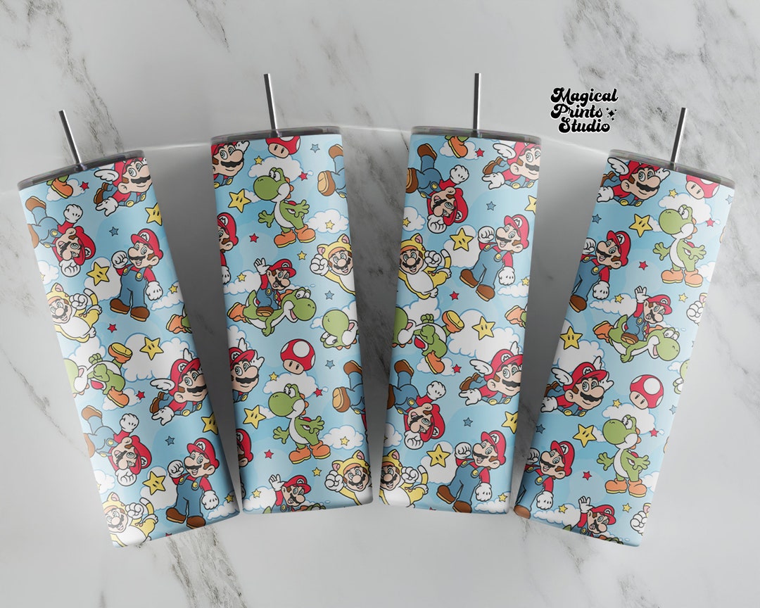 20oz Mario Seamless Straight Tumbler Digital Download, Cartoon 20oz ...