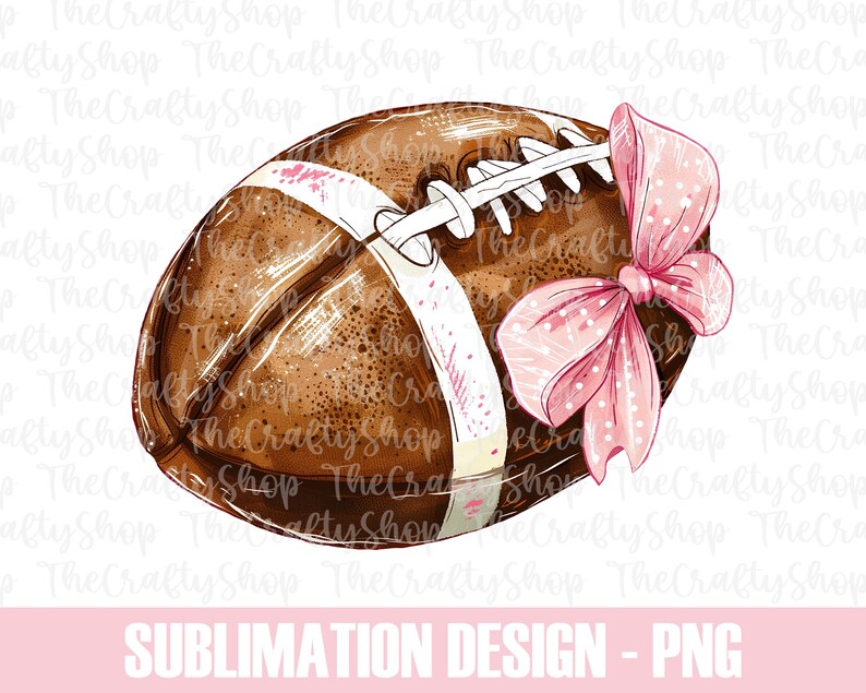 Coquette Football Png Coquette Bow Png Coquette Clipart Design Football ...