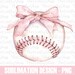 Coquette Baseball Png Coquette Bow Png Coquette Clipart Design Baseball ...
