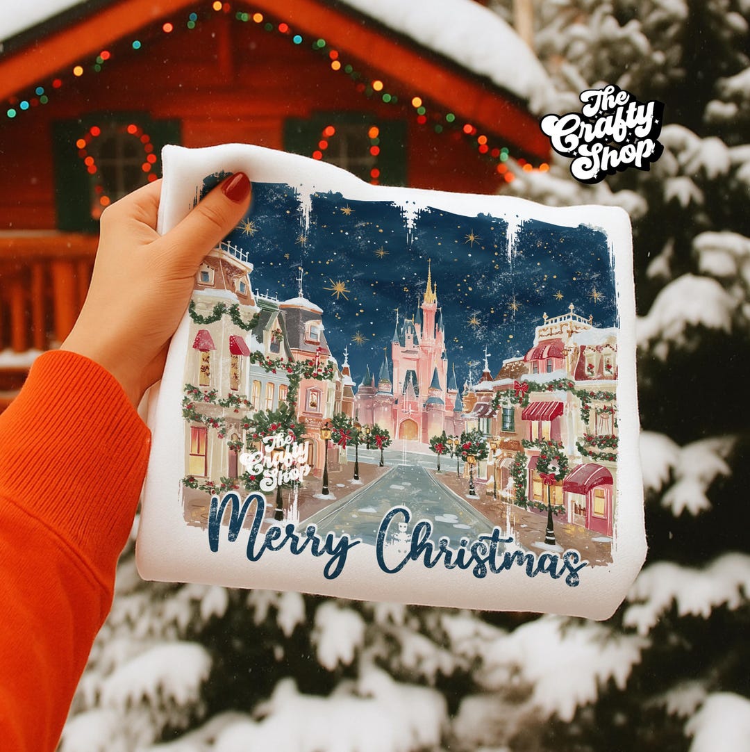 Christmas Castle PNG, Magical Christmas Sublimation, Pink Castle ...