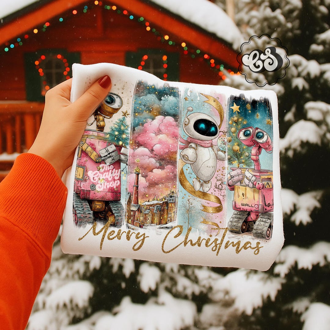 Magical Gold Glitter Christmas Robots PNG, Space Love Holiday ...