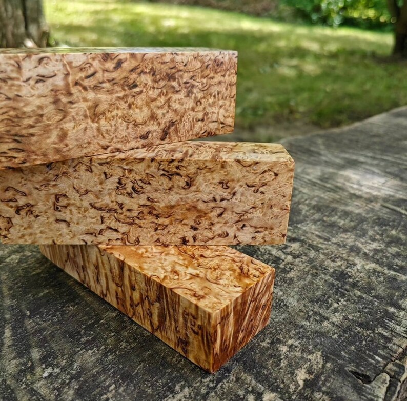 Karelian Curly Birch Stabilized Wood. Natural - Etsy
