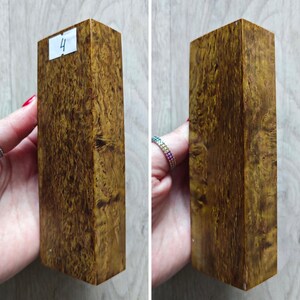 Amber Color. Stabilized Karelian Curly Birch Wood. - Etsy