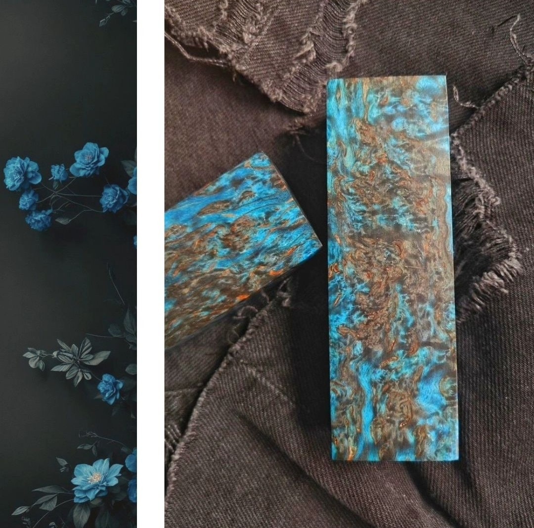 Black Blue. Stabilized Karelian Birch. - Etsy