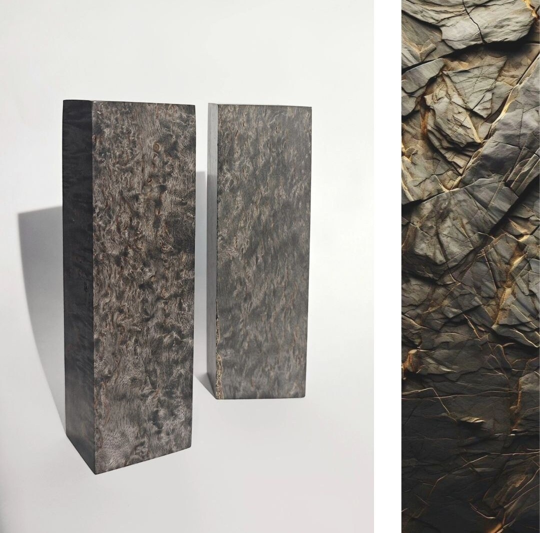 Light Graphite Color. Stabilized Karelian Birch. - Etsy