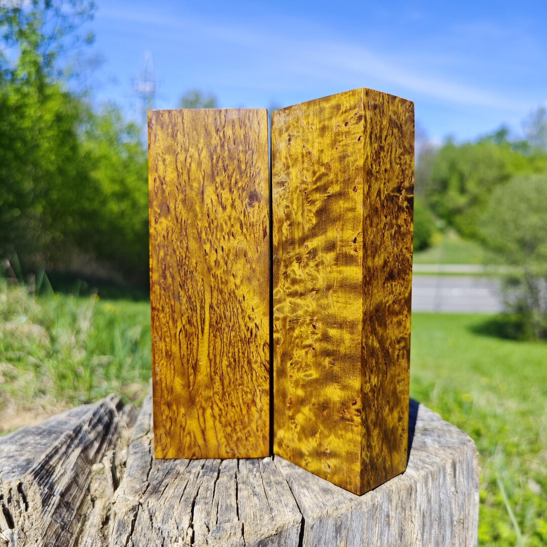 Amber Color. Stabilized Karelian Curly Birch - Etsy
