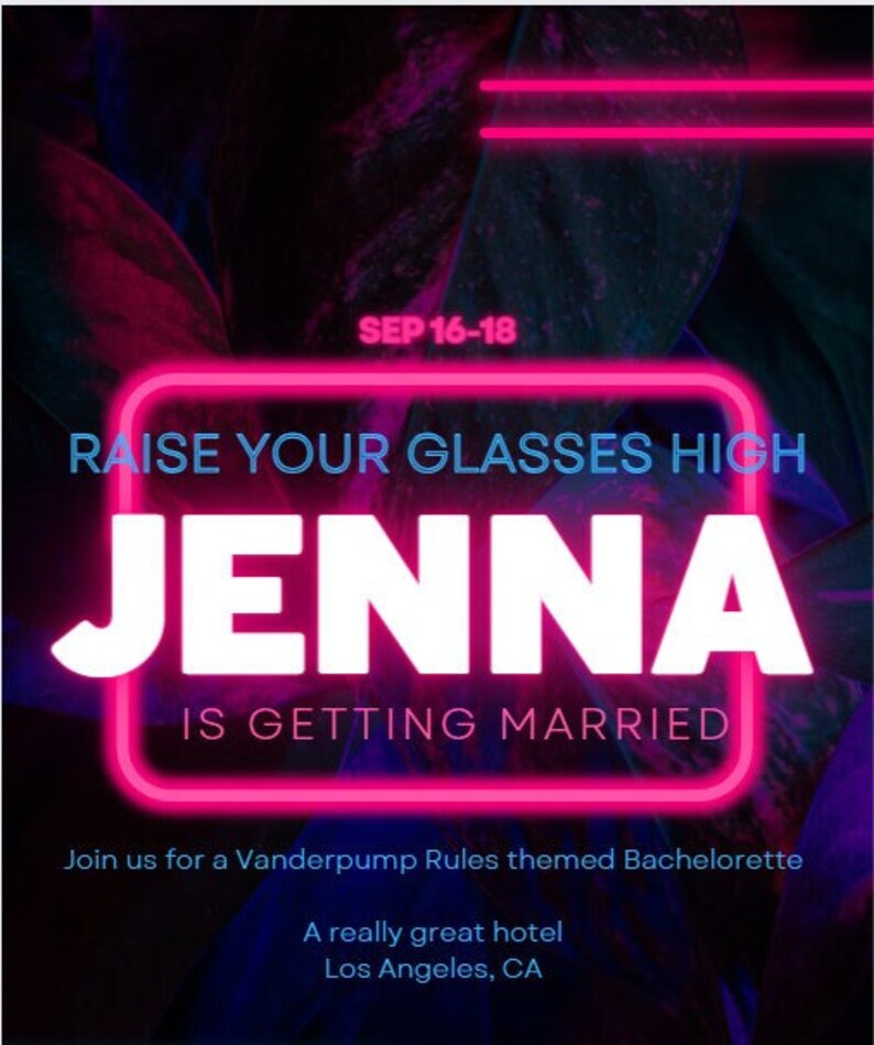 Vanderpump Rules Bachelorette Invite - Etsy