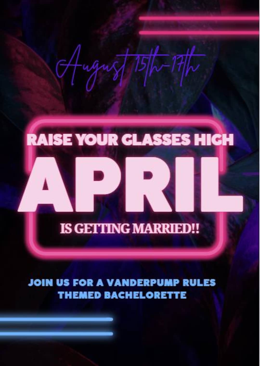 Vanderpump Rules Bachelorette Invite - Etsy