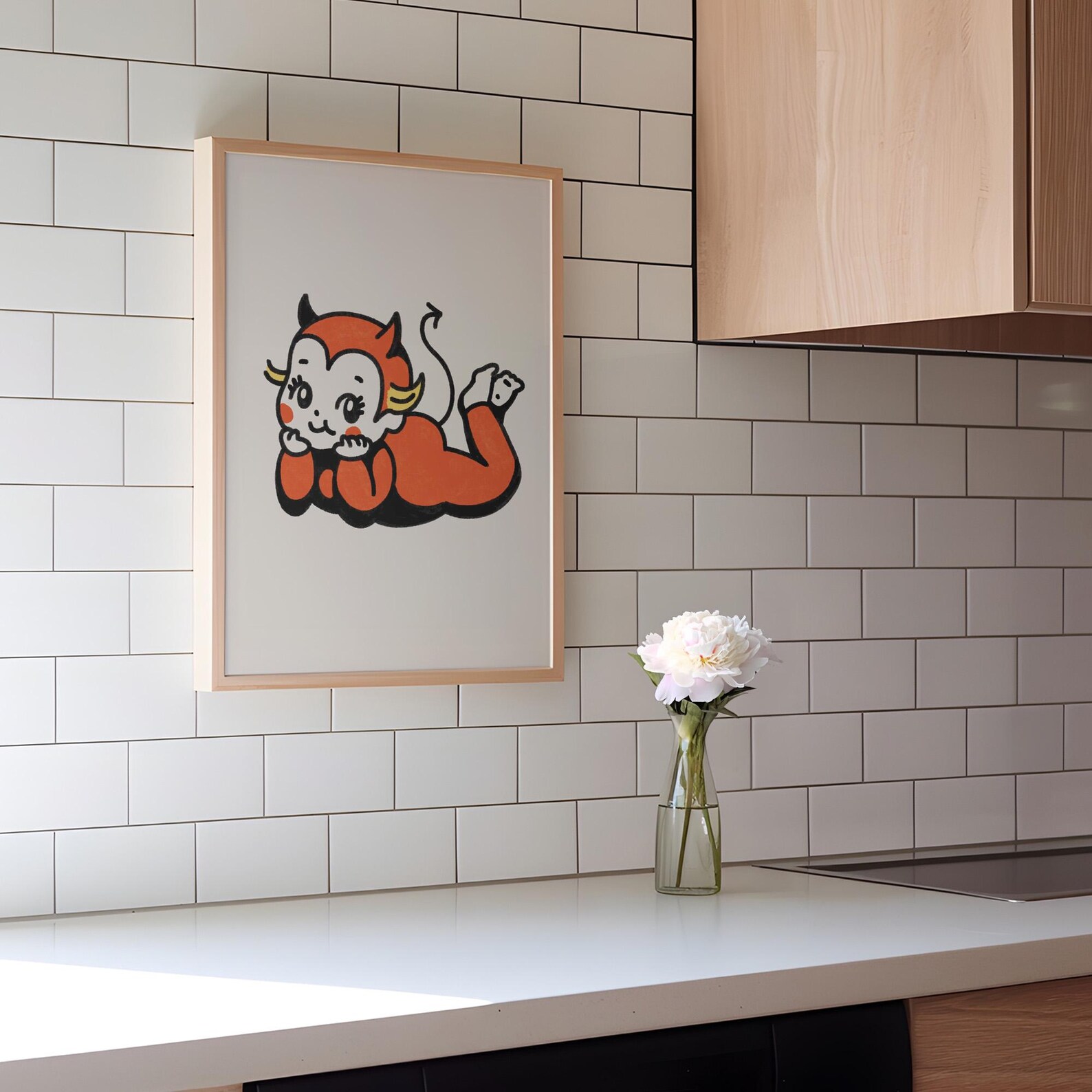 PRINTABLE Devil Kewpie Art Print Cute Kewpie Wall Art Devil Tattoo ...