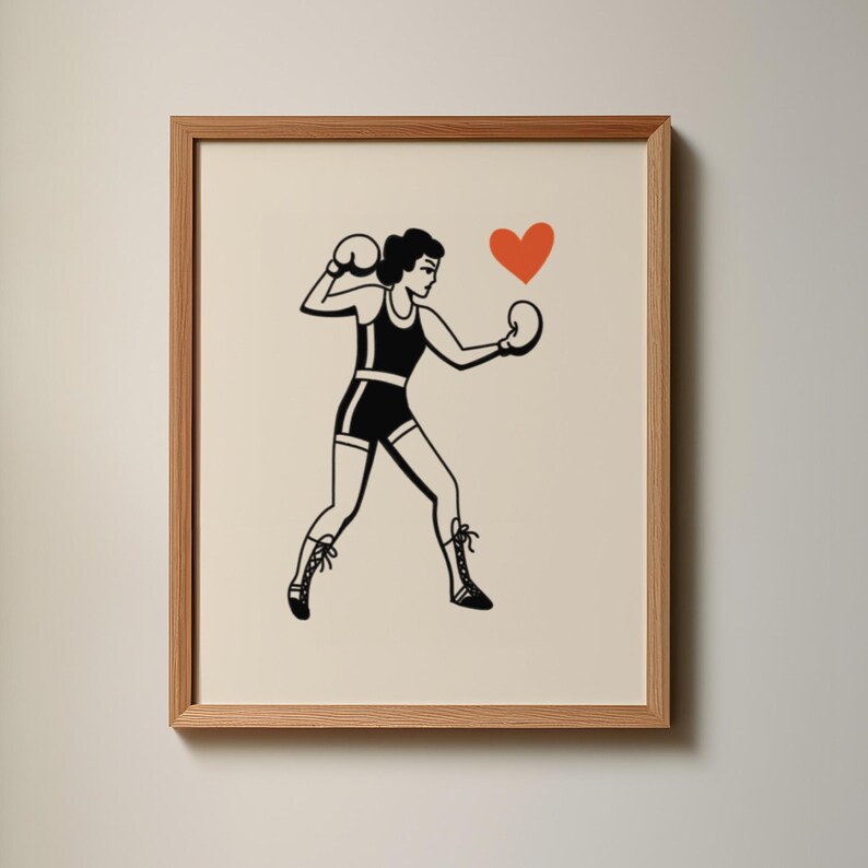 Love Boxer Tattoo Flash Art Print Vintage Wall Art Traditional Tattoo ...