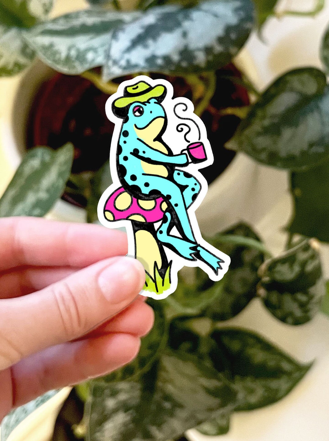 Cowboy Frog Sticker Mushroom Sticker Frog + Toad Sticker Cottagecore ...
