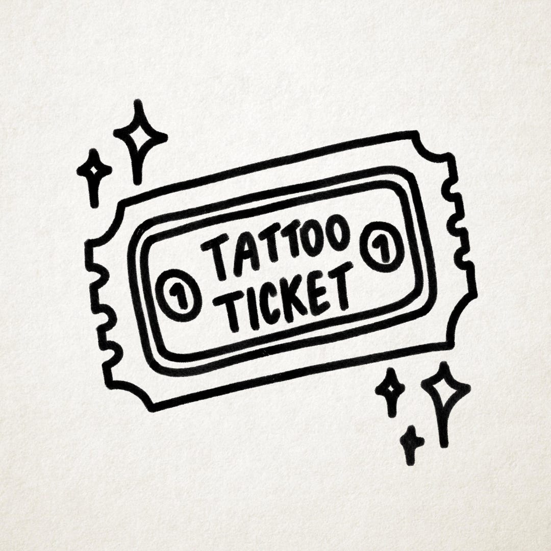 Tattoo Ticket - Etsy