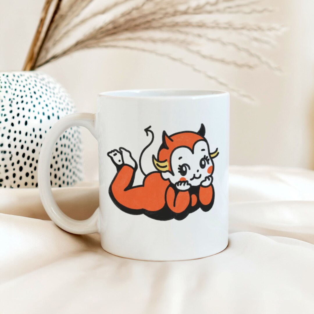 Devil Kewpie Mug Sonny Angel Mug Cute Cheeky Kewpie Blind Box Ceramic ...
