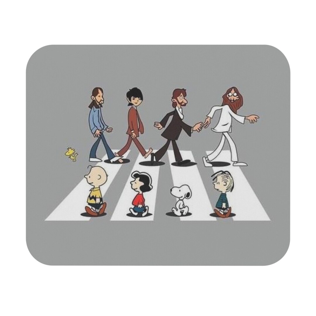 The Beatles & Peanuts Mouse Pad rectangle - Etsy