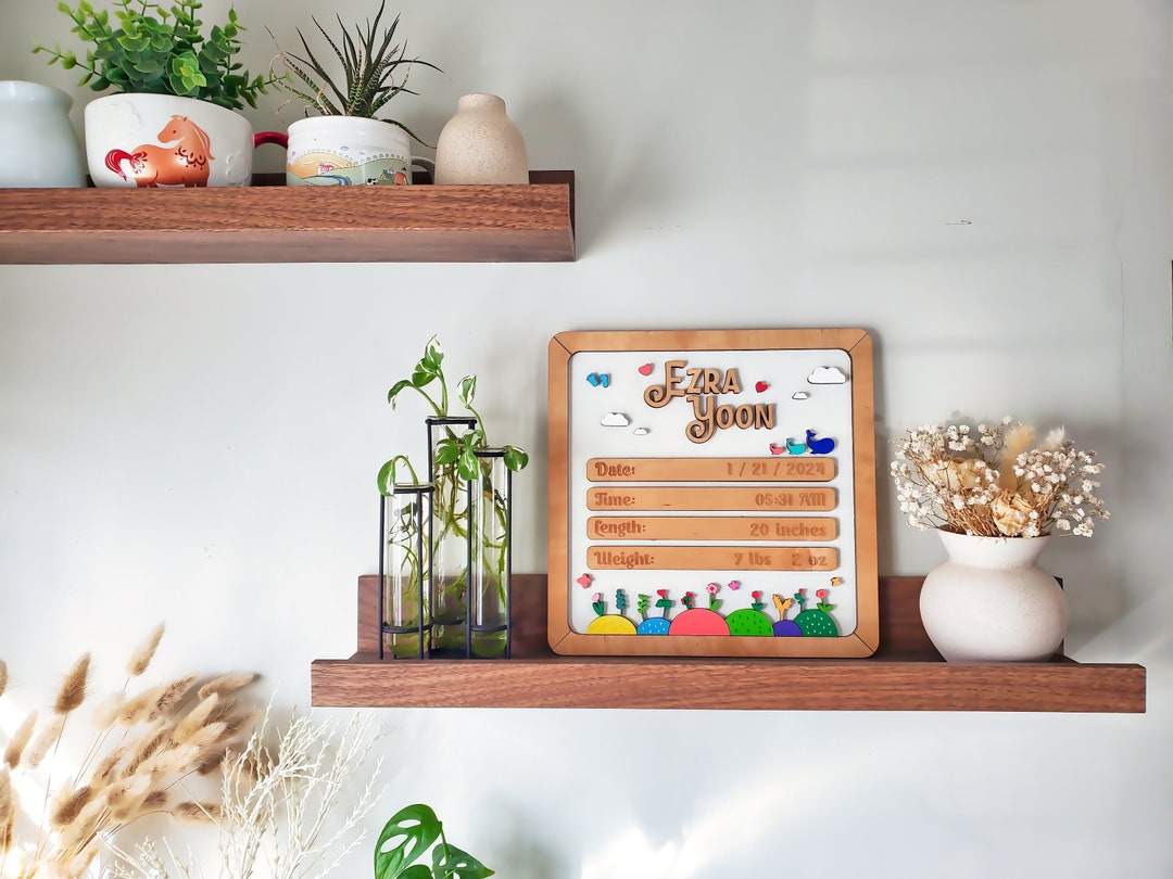Custom Baby Announcement Board Personalized Birth Stats Sign ...
