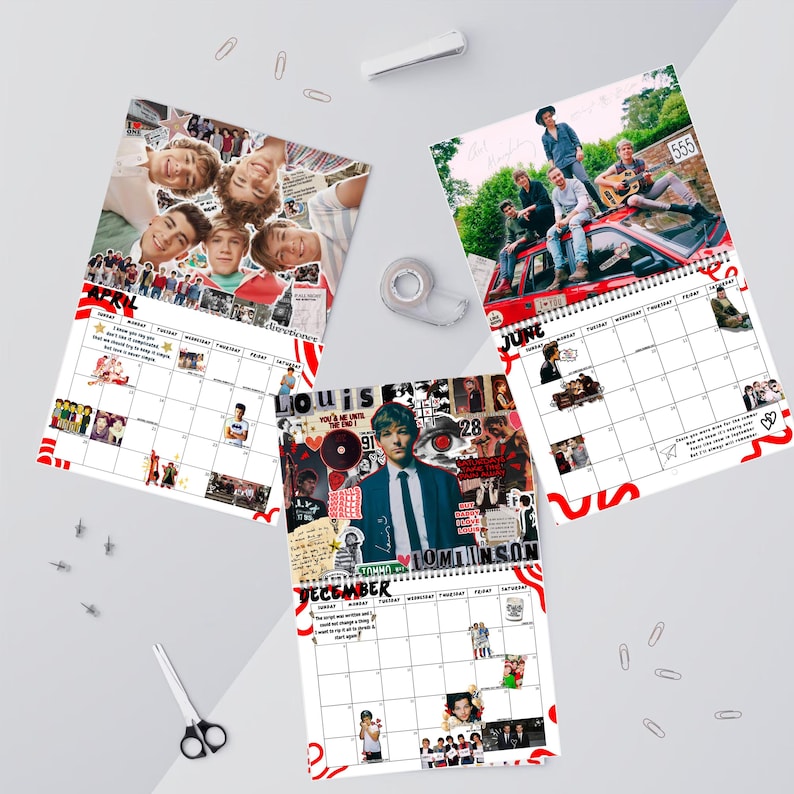 One Direction 2026 Calendar | Directioner Gift | 1D Wall Calendar ...