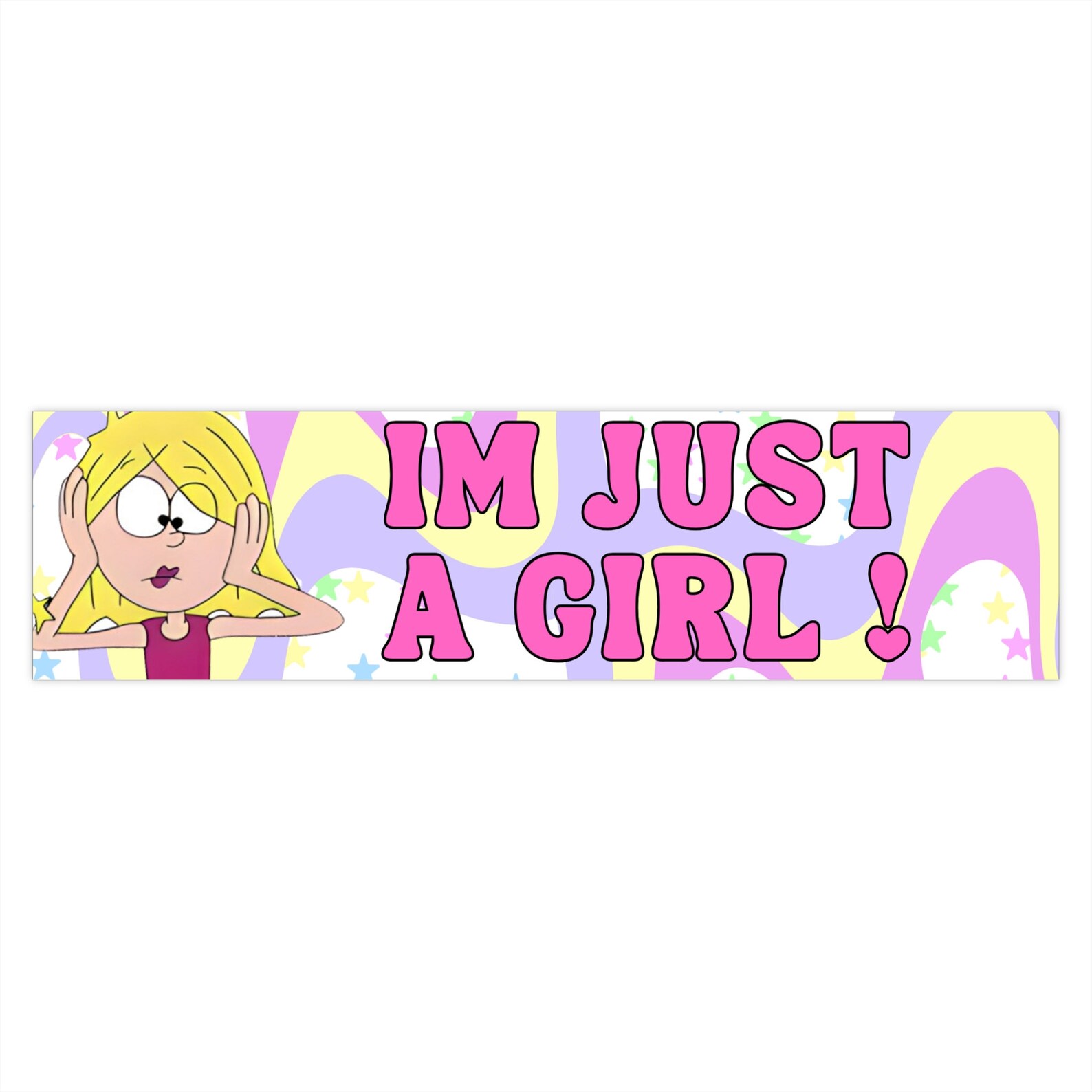 Im Just A Girl Bumper Sticker Y2K Nostalgia Funny Bumper Sticker Lizzie ...