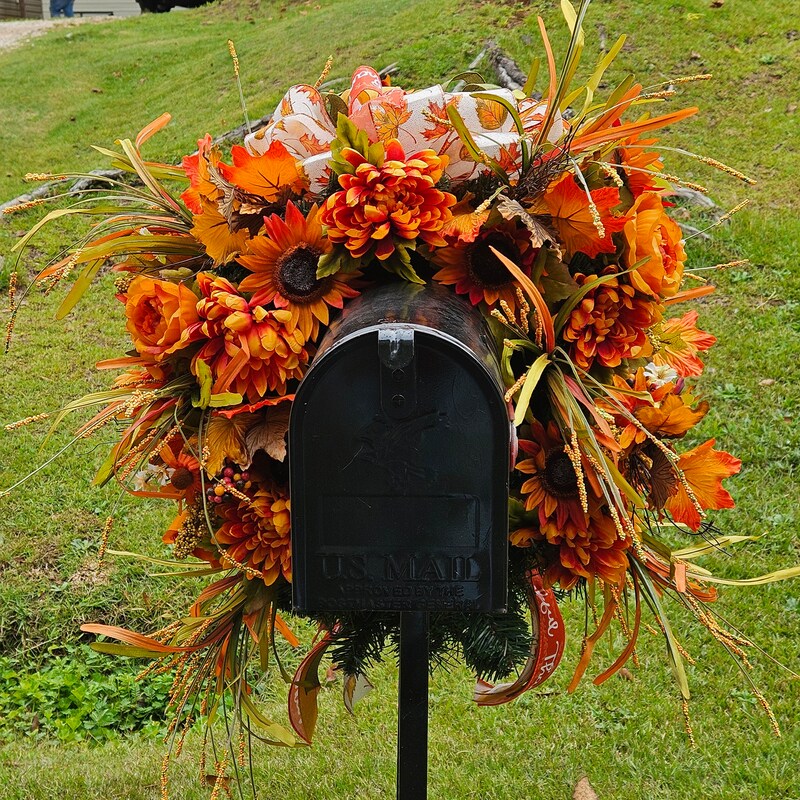 Fall Mailbox Swag - Etsy