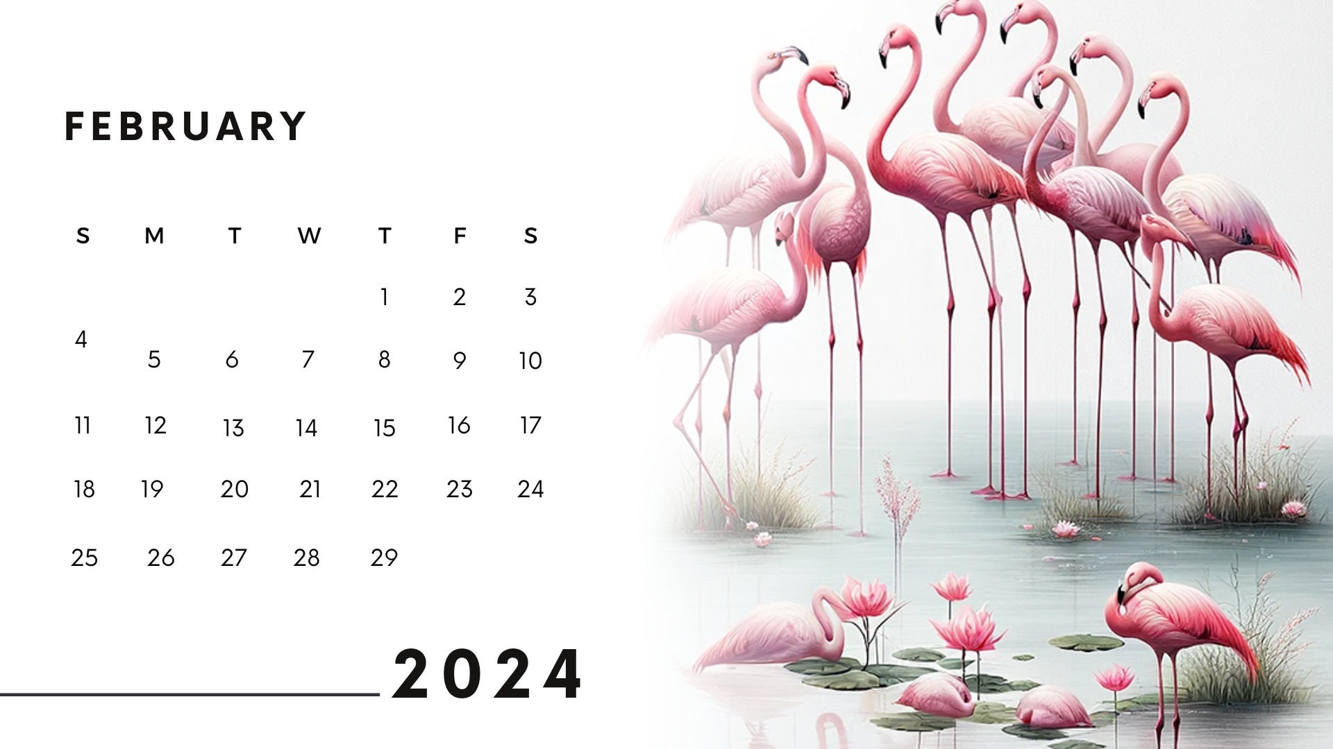 Animals 2024 Calendar Printable Download - Etsy