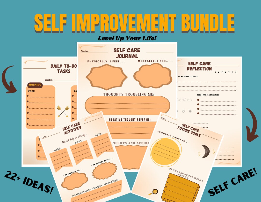 Self Improvement Kit, Mindfulness Mental Health Kit Self-growth Planner ...