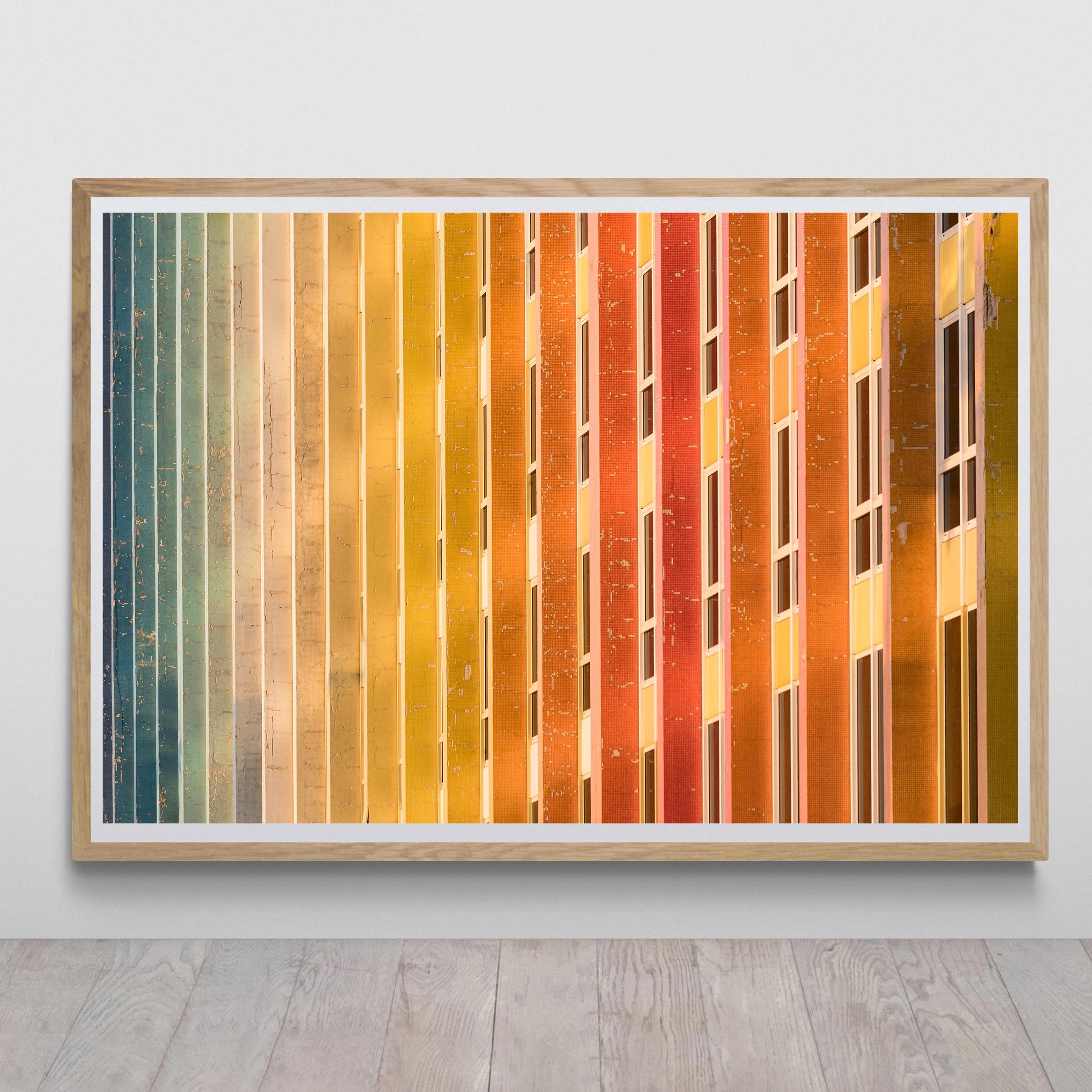 Tel Aviv Architecture Print: Rainbow Building Abstract Art - Unframed ...