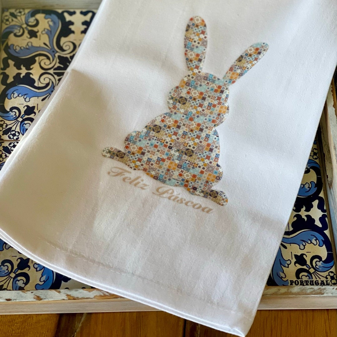 Portuguese Tea Towel Feliz Pascoa Easter Tea Towel - Etsy