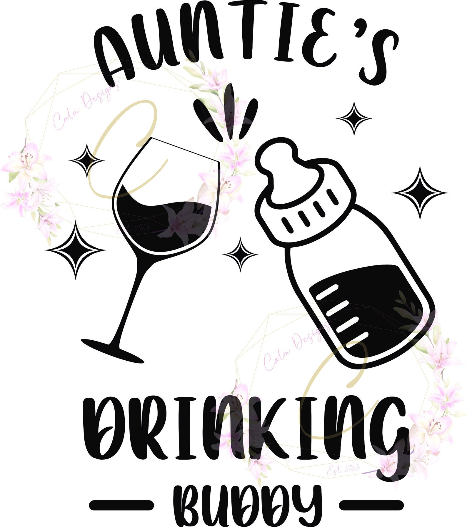Auntie's Drinking Buddy SVG - Etsy