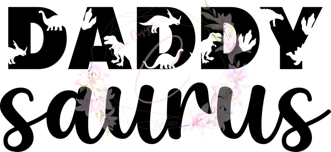 Daddy Saurus SVG - Etsy