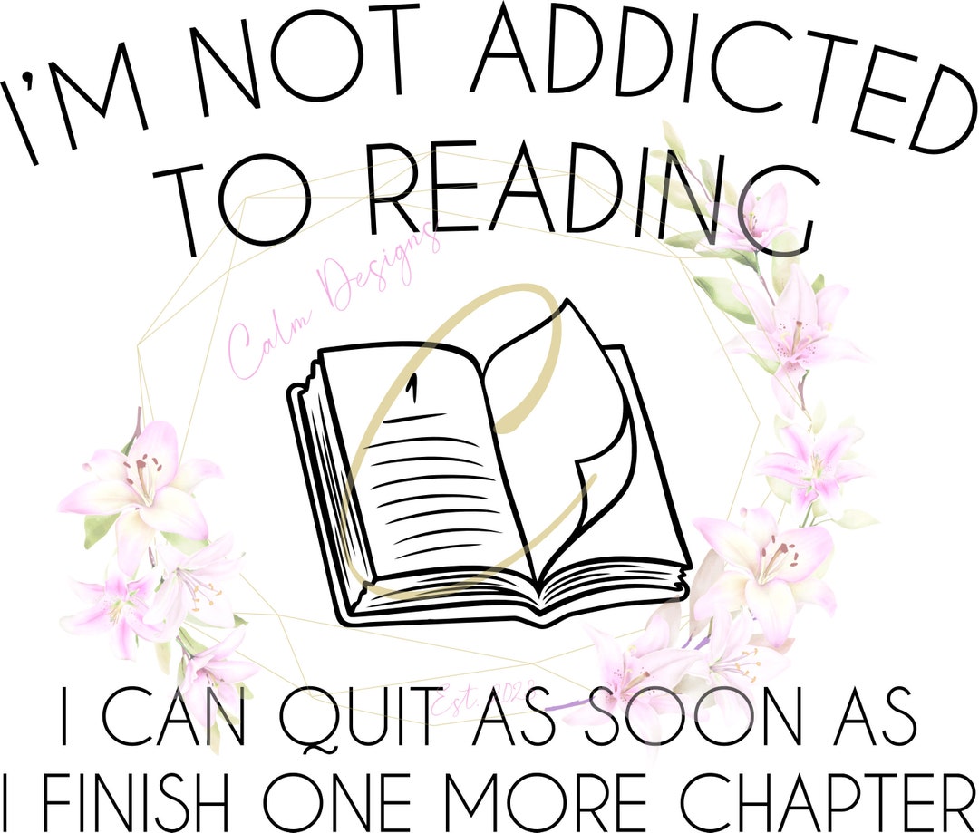 Addicted to Reading SVG - Etsy