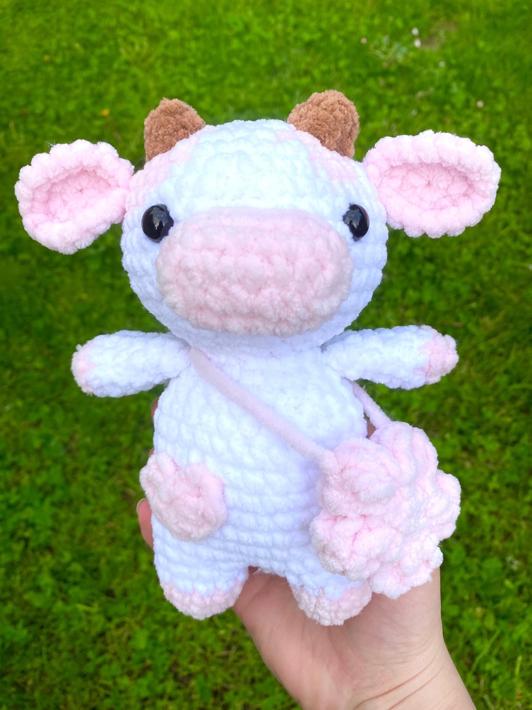 Pink Cow Plush, Crochet Cow, Crochet Cow, Crochet Cow Plush, Cow Plush ...
