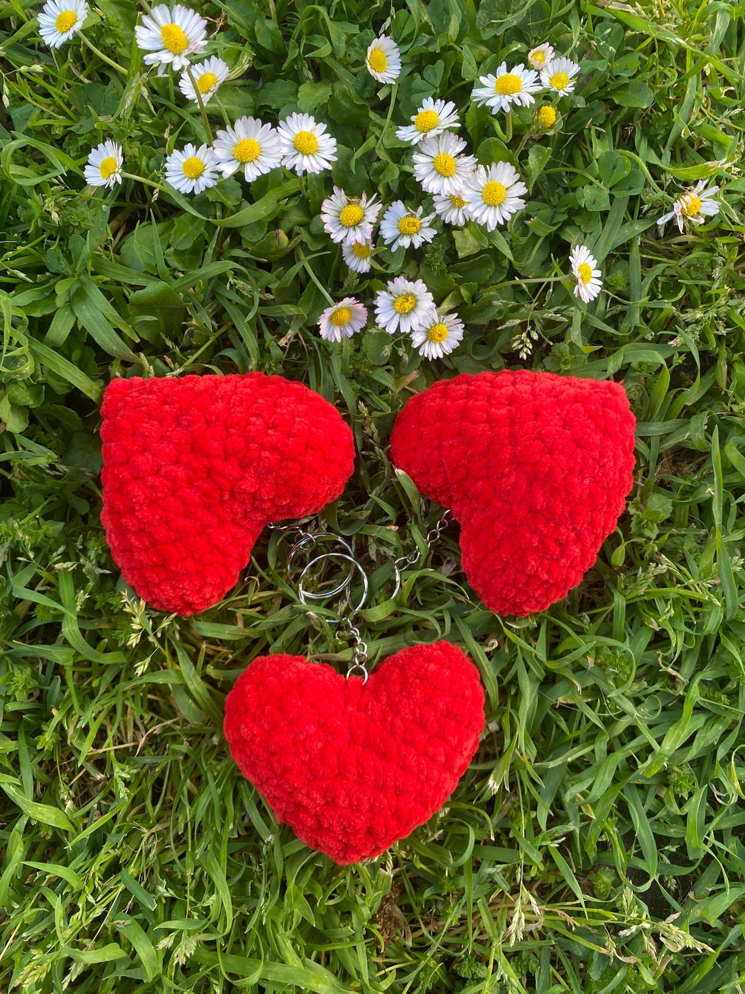 Heart Key Ring, Crochet Key Ring, Love Key Ring, Crochet Key Ring ...