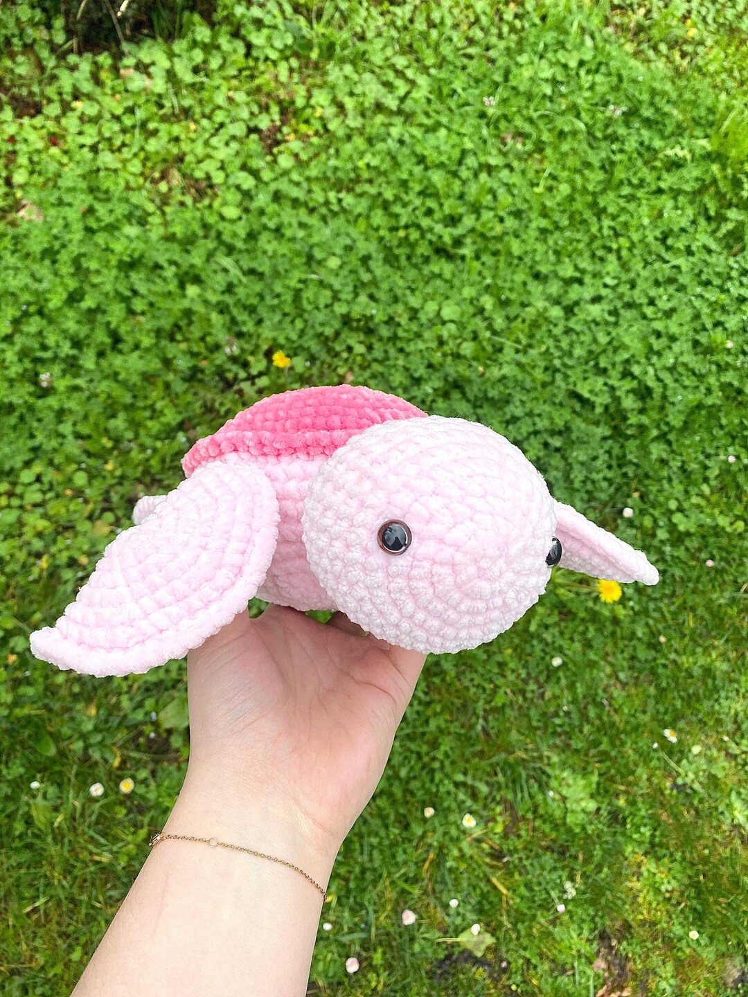 Crochet Pink Turtle Plush, Crochet Turtle, Turtle Plush, Crochet Turtle ...
