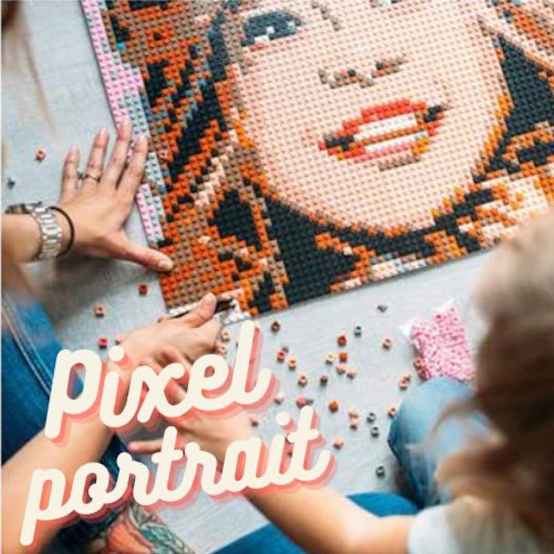 Pixel Art Custom Photo Personal Portrait Mosaic Painting Building ...