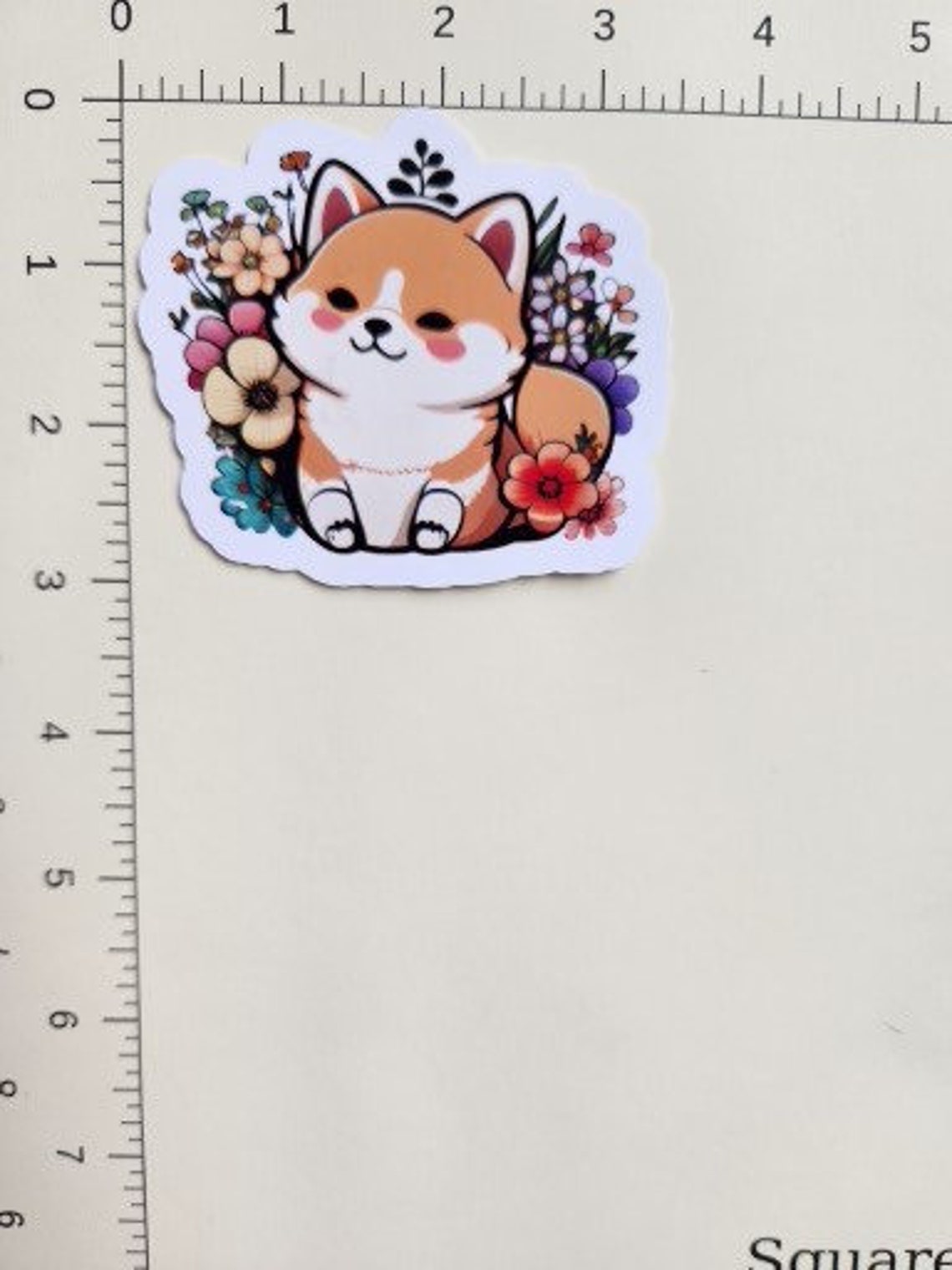 Shibi Inu in Flowers Sticker - Etsy