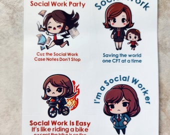 Social Worker Sticker, Social Work Decal, Never Underestimate a Social ...