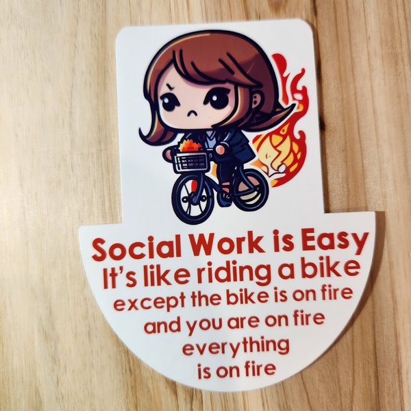 Social Worker is Like Riding a Bike - Etsy