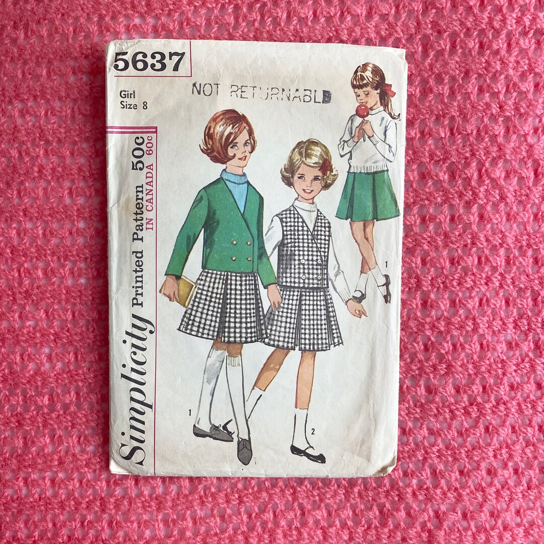 Vintage Sewing Pattern Skirt Jacket Waisy Coat Simplicity 5673 1960s ...